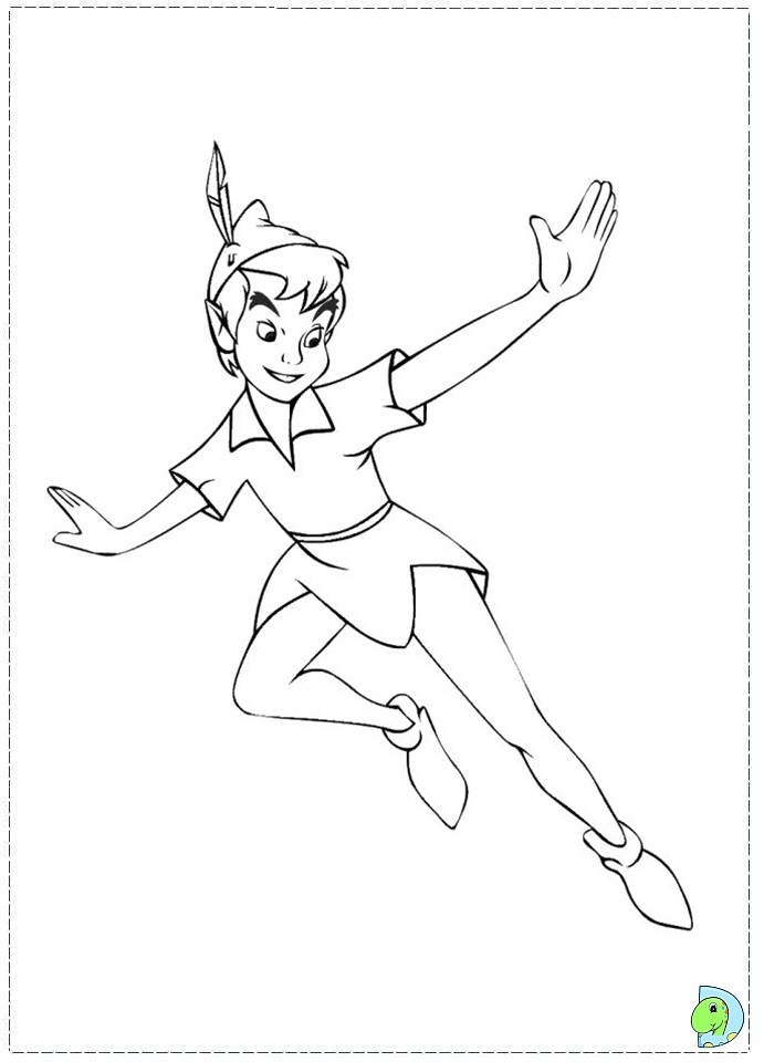 Peter Pan coloring page- DinoKids.org Peter Pan coloring page- DinoKids.org