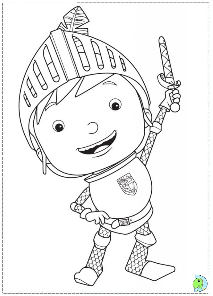 Mike the Knight Coloring page- DinoKids.org Mike the Knight Coloring page- DinoKids.org