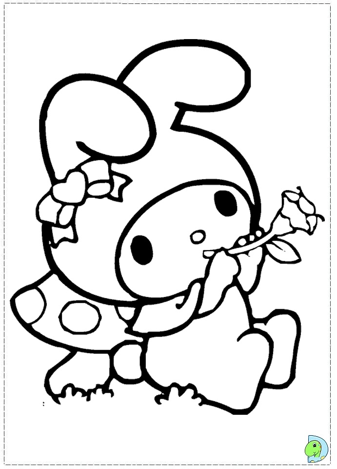 My Melody Coloring page- DinoKids.org My Melody Coloring page- DinoKids.org
